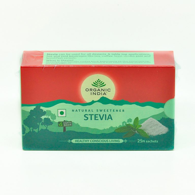 Organic India Natural Sweetener Stevia 25 Sachets - Spicebox Organics