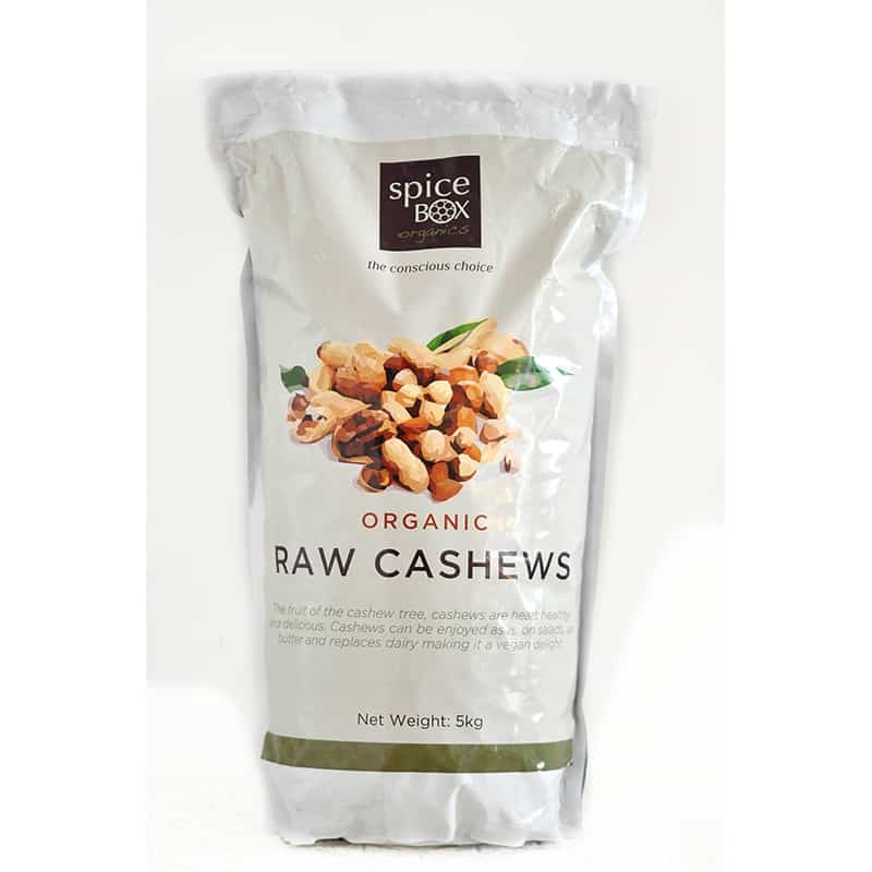 SpiceBox Organics Organic Raw Cashews 5kg - Spicebox Organics