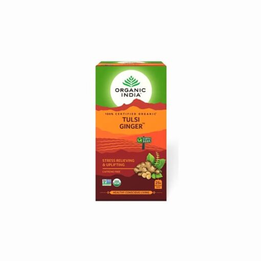 TC Organic India Tulsi Ginger Tea 25ct - Spicebox Organics