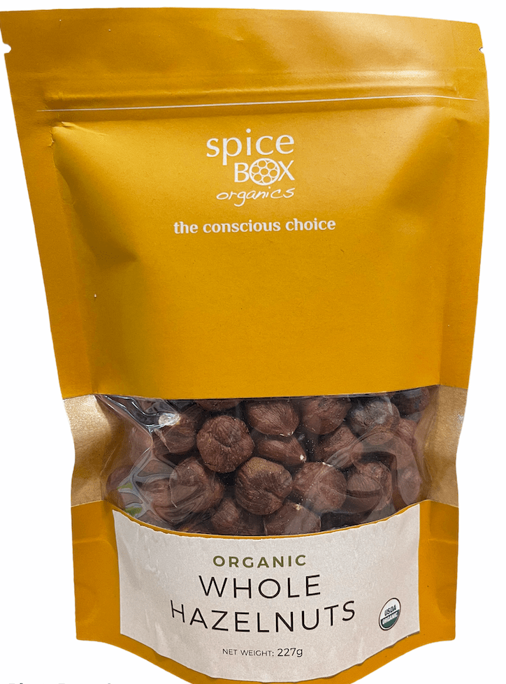 SpiceBox Organics Organic Whole Hazelnuts 227g - Spicebox Organics