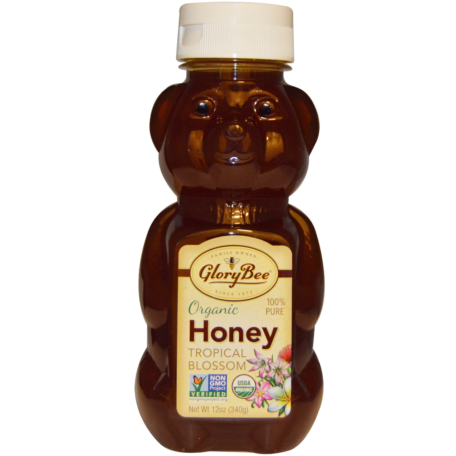 Glory Bee Organic Tropical Blossom Honey 340g - Spicebox Organics