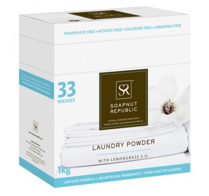 Soapnut Republic Laundry Powder (Fragrance Free) 1kg - Spicebox Organics