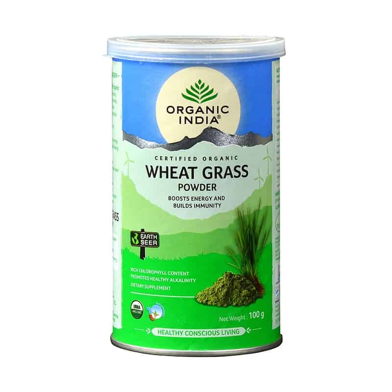 Organic India Organic Wheat Grass Powder 100g - Spicebox Organics