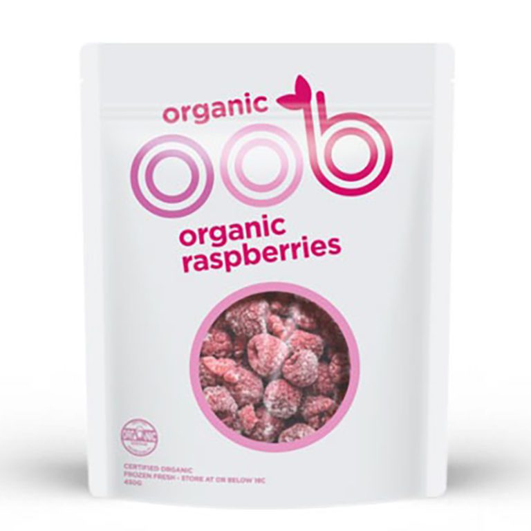 OOB Frozen Organic Raspberries 450g - Spicebox Organics