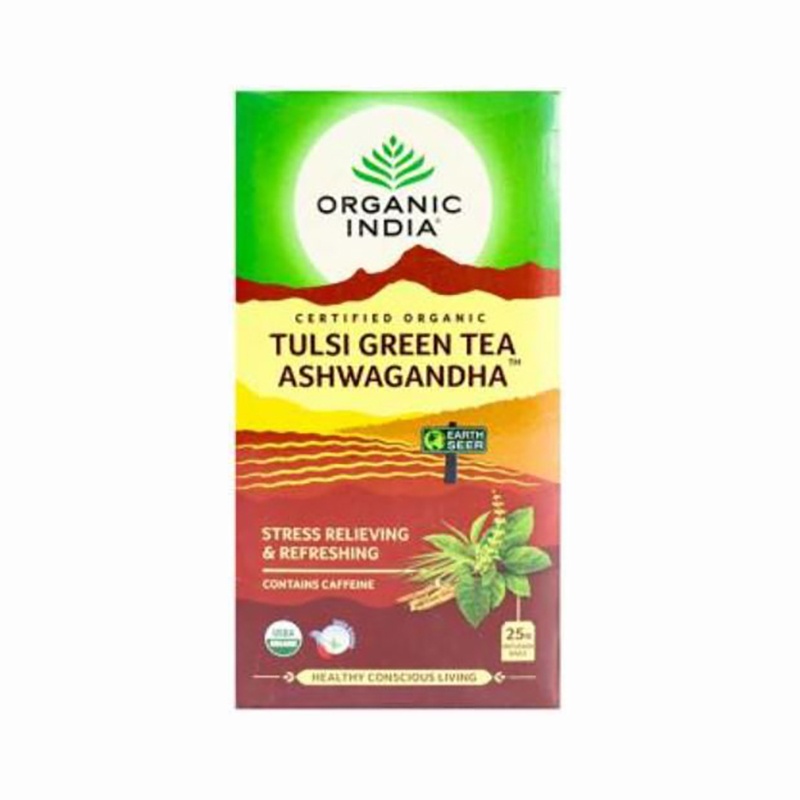 Organic India Tulsi Ashwagandha Tea (25ct) (Case pack of 5) - Spicebox ...
