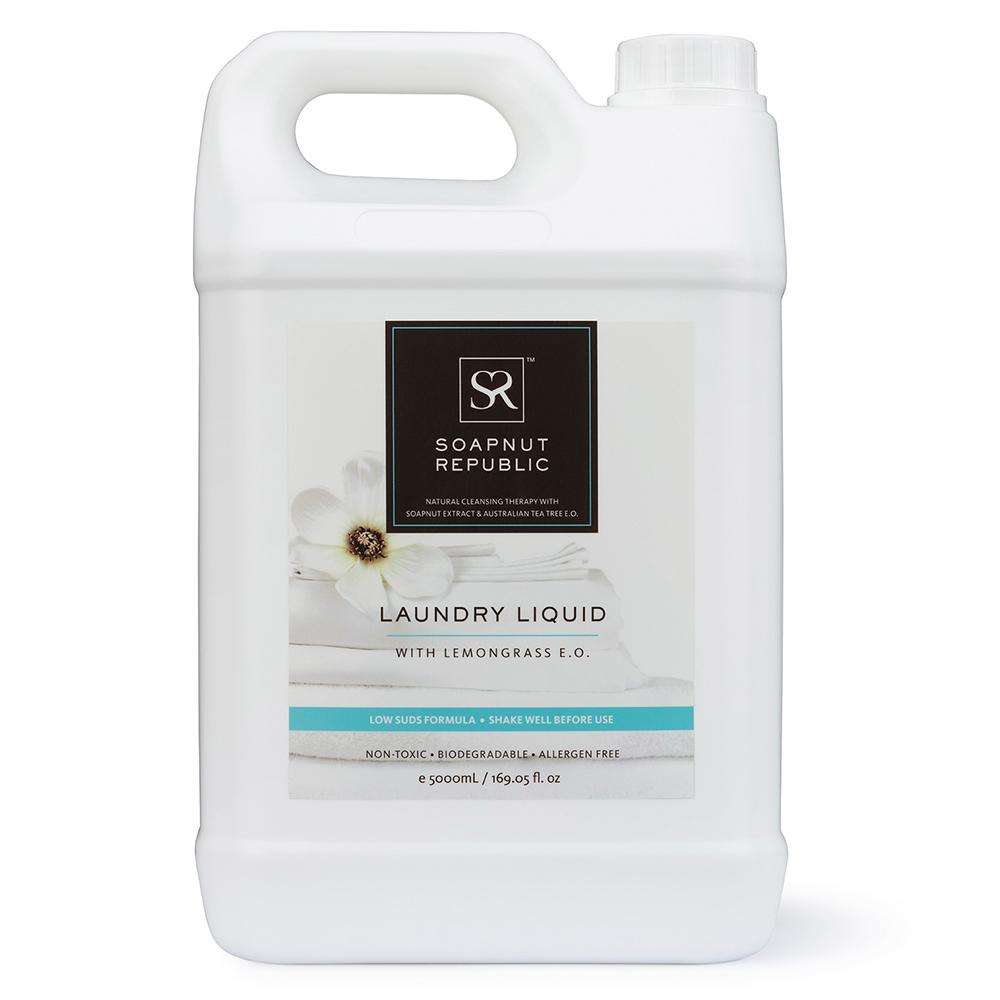 Soapnut Republic Laundry Liquid 5L - Lemongrass - Spicebox Organics