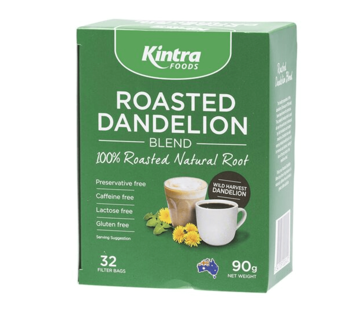 KINTRA FOODS Roasted Dandelion Blend Tea Bags x32 - Spicebox Organics