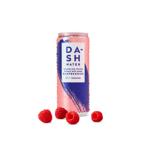 Dash raspberry sparkling water made with real raspberries