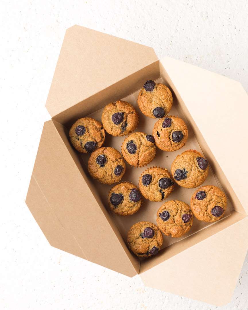 Blueberry Mini Muffins (Set of 24) (GF) - Spicebox Organics