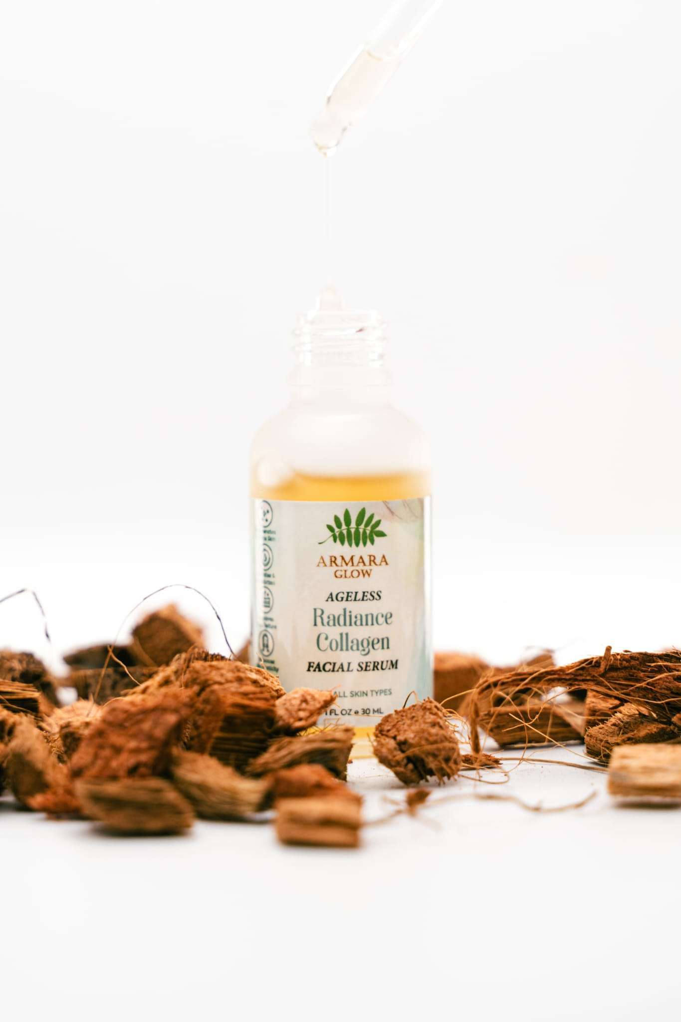 Amara Glow Ageless Radiance Collagen Facial Serum 30ml - Spicebox Organics