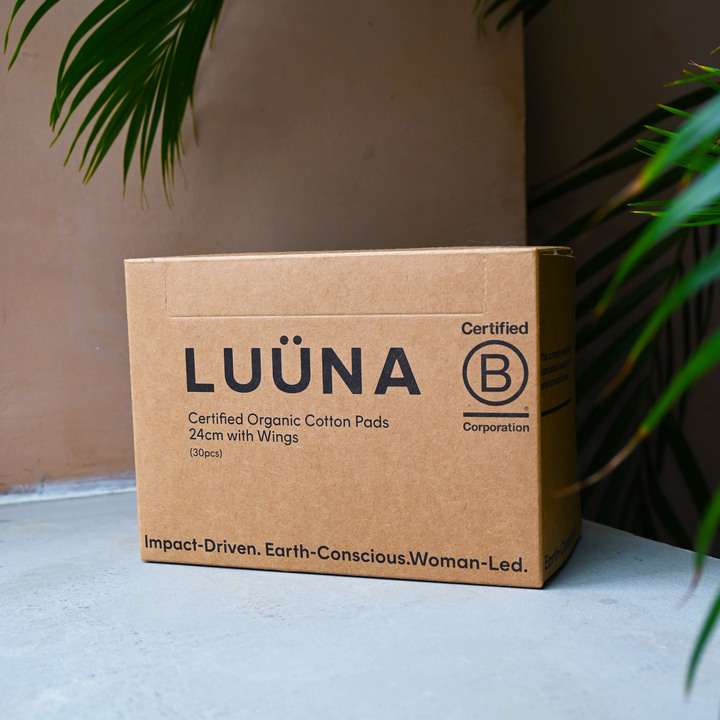 Luuna Naturals Organic Cotton pads 24cm 30pcs - Spicebox Organics